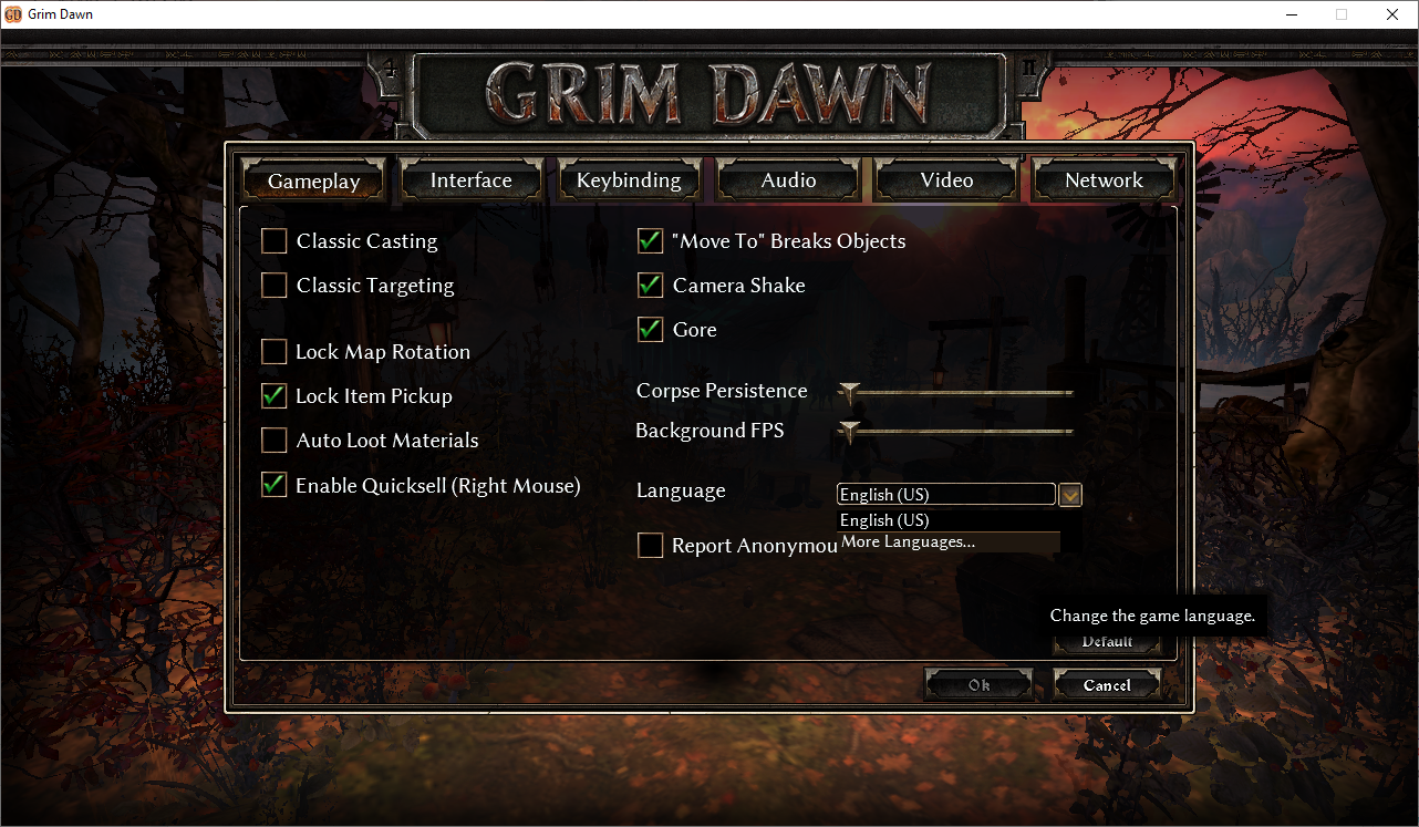 Grim Dawn - How to change the language – GOG SUPPORT CENTER