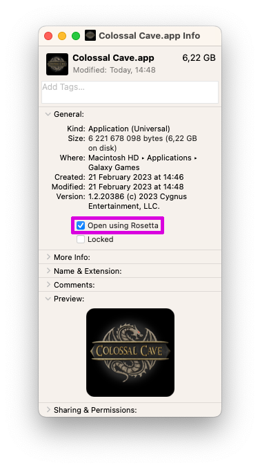 Colossal Cave - offline mode and M1 Macs – GOG KUNDENDIENST-CENTER